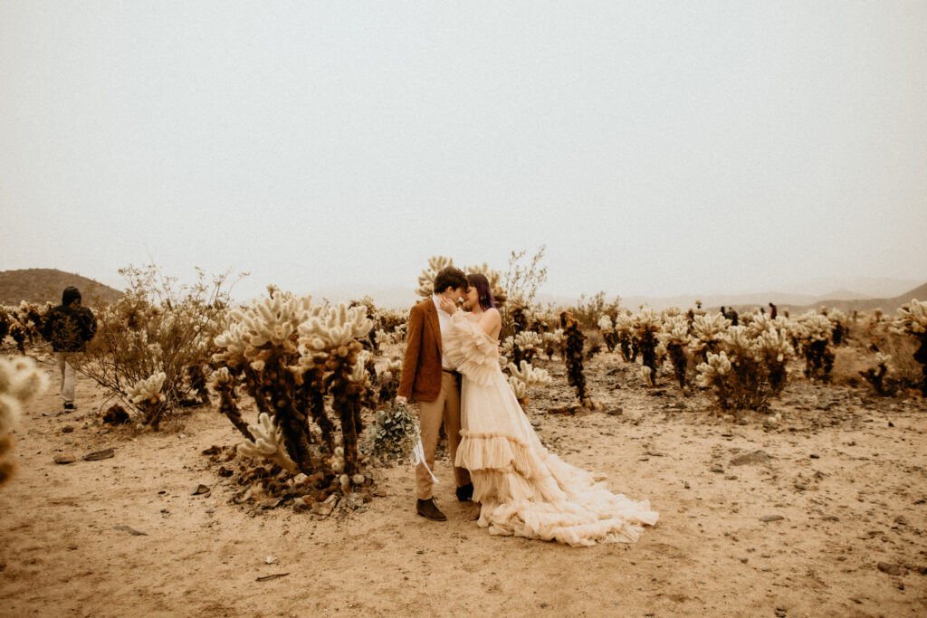 Boho Joshua Tree Cholla Garden Elopement