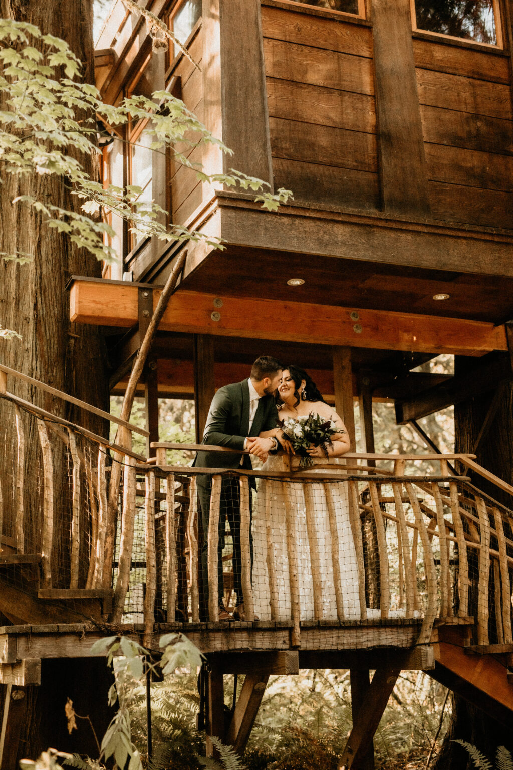 Andrea & Ricky's Woodsy Fall Elopement at TreeHouse Point